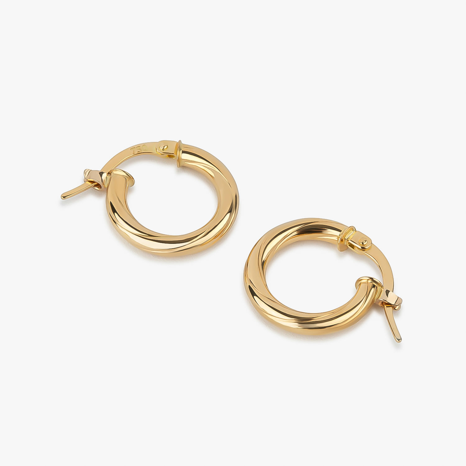 Brinco Argola Trabalhada Fio Redondo em Ouro Amarelo 18k | MONTE CARLO