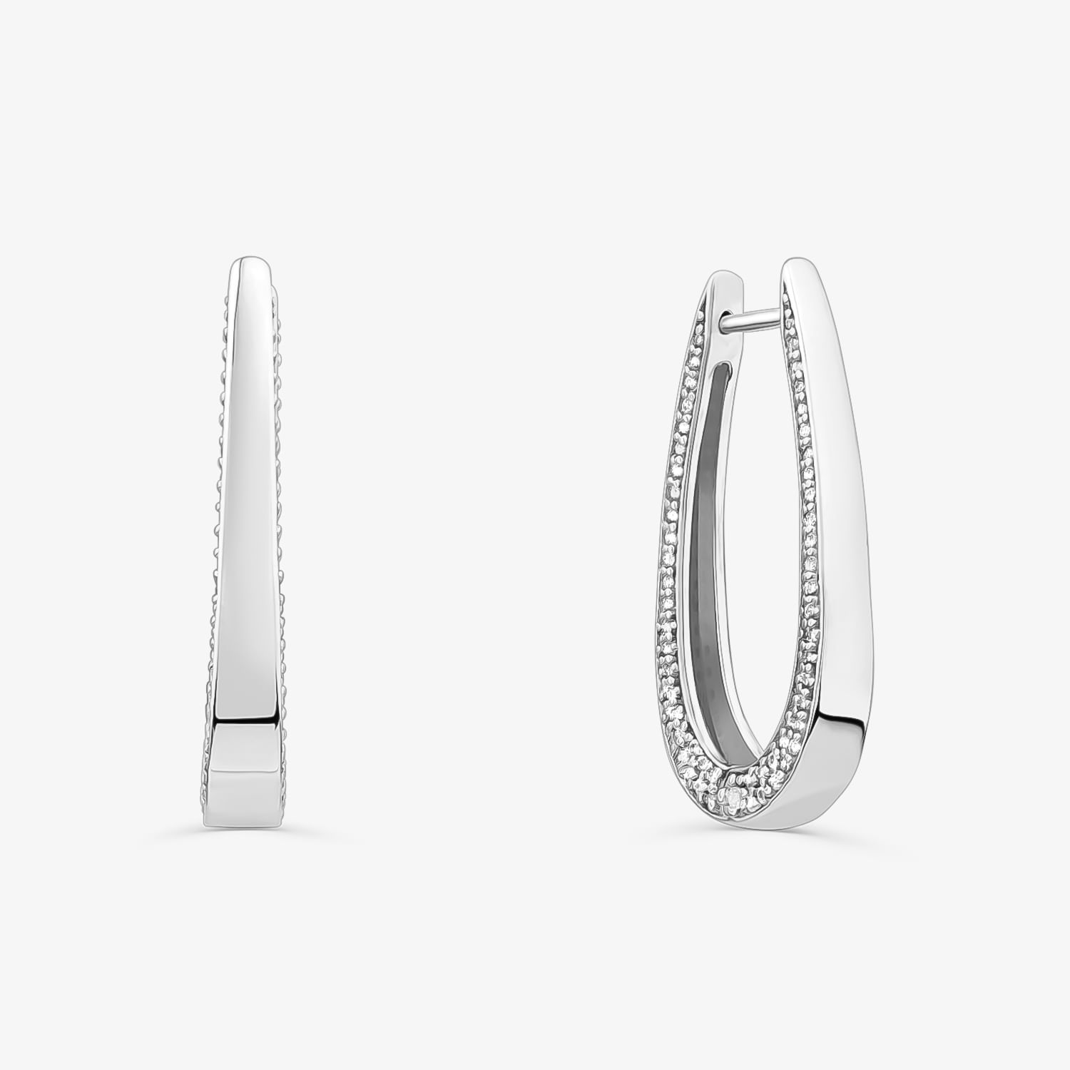 Maxi Argola em Gota com Safira em Prata 925 | MONTE CARLO