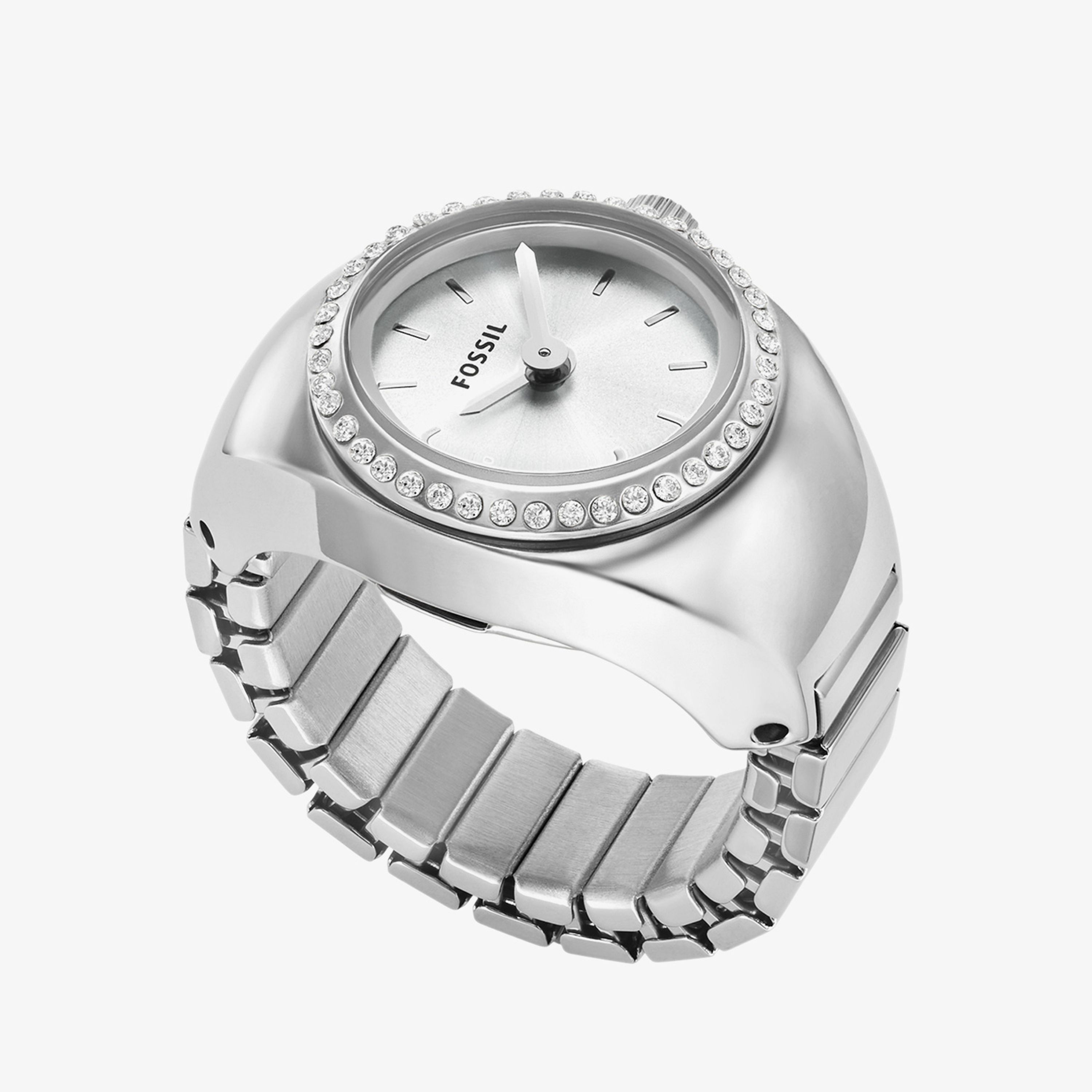 Relógio de Dedo Fossil em Aço Prateado e Cristais ES5321 | MONTE CARLO