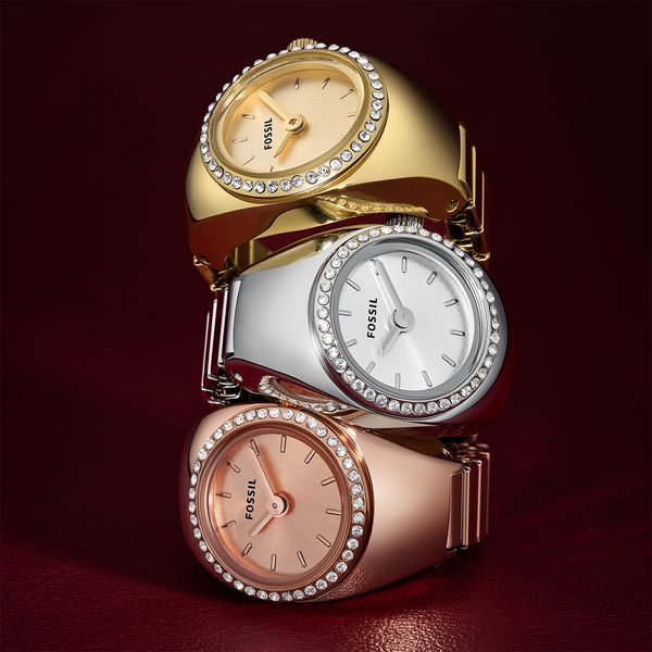 Relógio de Dedo Fossil em Aço Prateado e Cristais ES5321 | MONTE CARLO