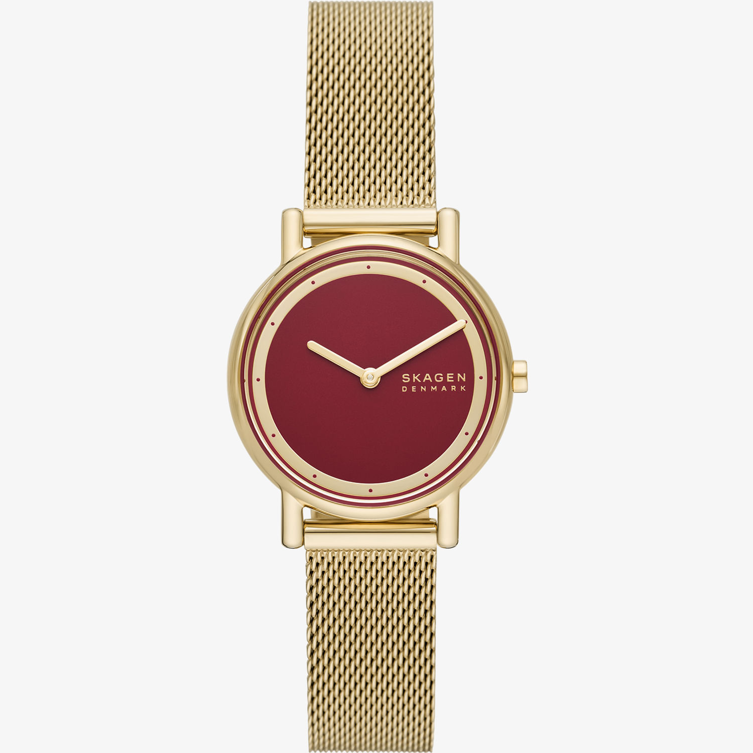 Relógio Skagen Feminino em Aço Dourado e Mostrador Vinho SKW3117B1 ...