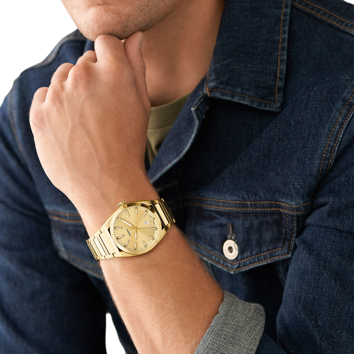 Relogio Fossil Masculino em Aço Dourado FS5965/1D | MONTE CARLO