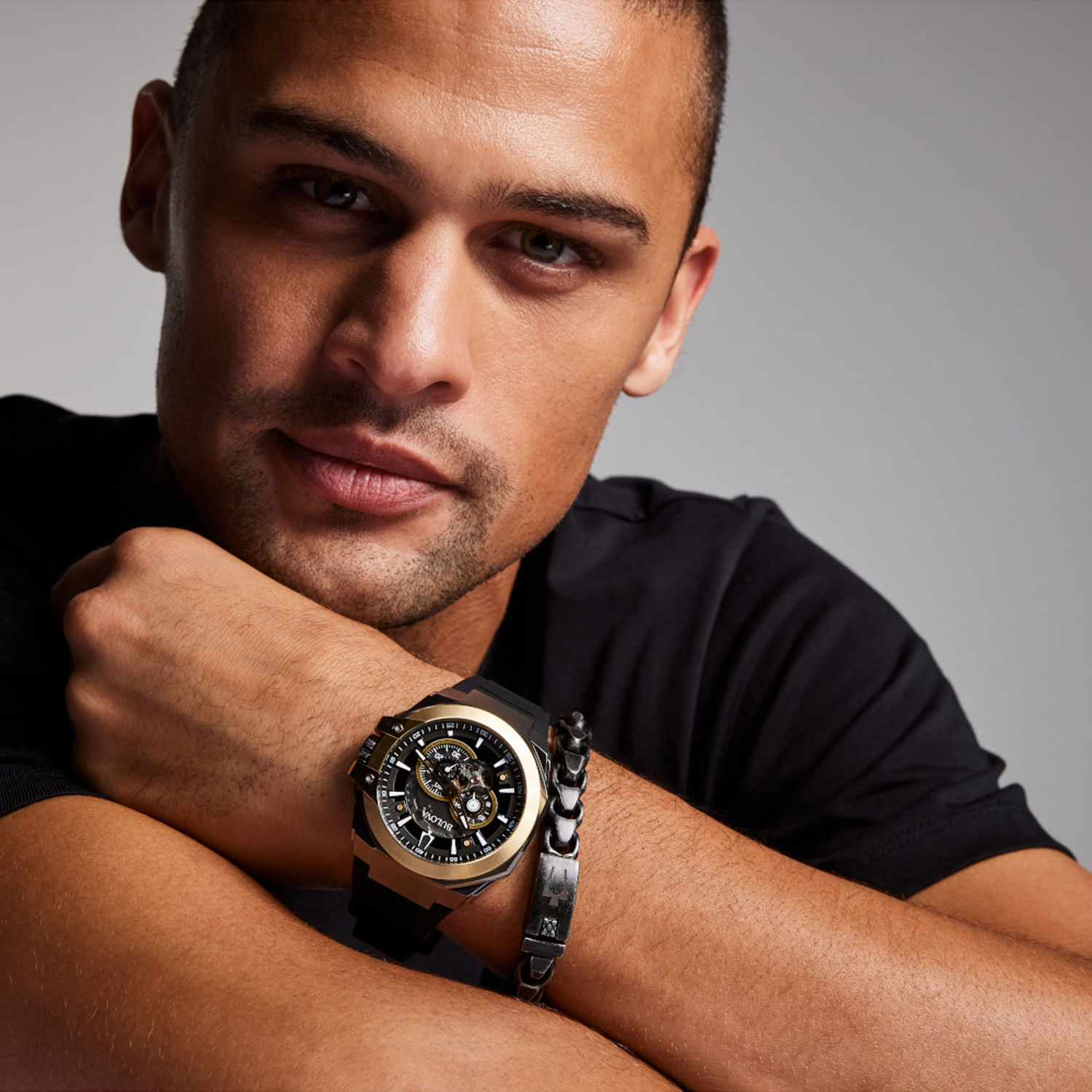 Relógio Bulova Automático Masculino com Pulseira de Silicone 98A310 ...