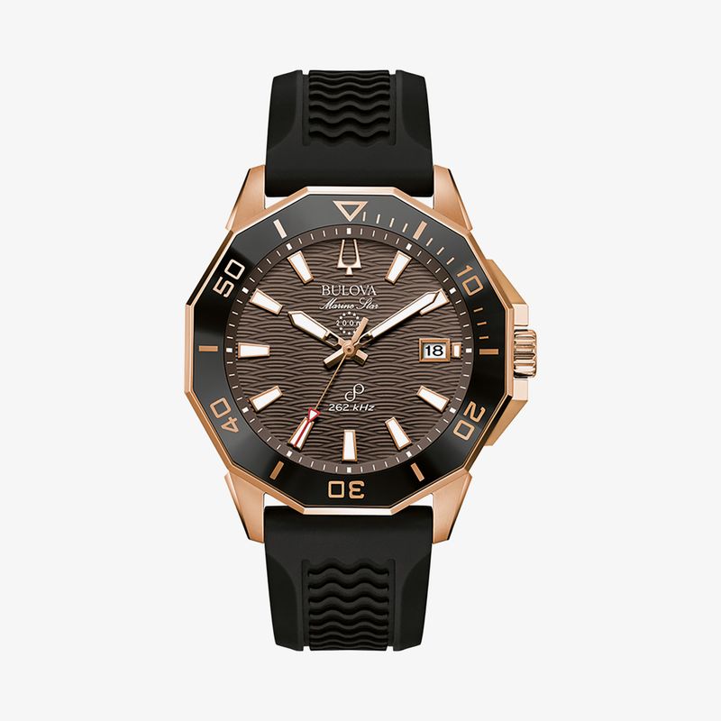Relógio Bulova Marine Star Masculino em Silicone Preto 98B421 | MONTE CARLO