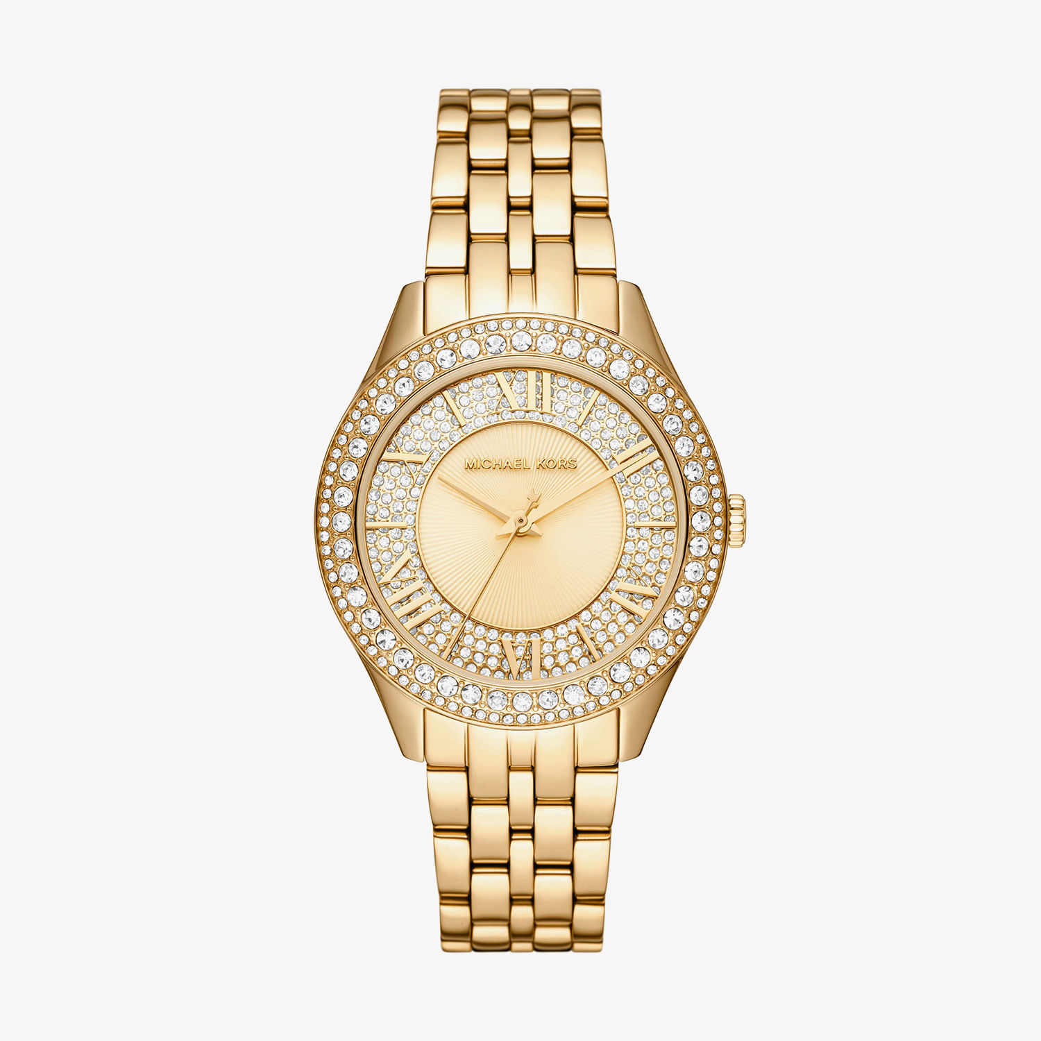 Relógio Michael Kors Feminino em Aço Dourado e Brilhos MK4709/1DN ...